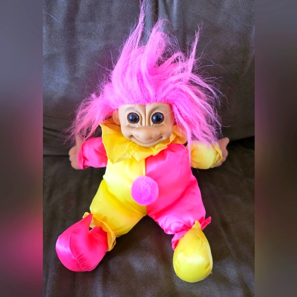 Russ | Toys | Vintage Plush Clown Troll Doll With Pink And Yellow ...